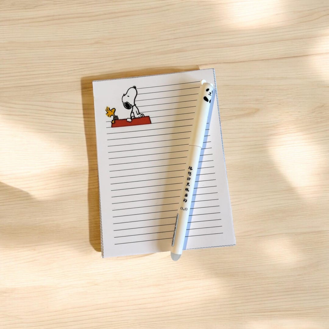 Snoopy Notepad - Etsy