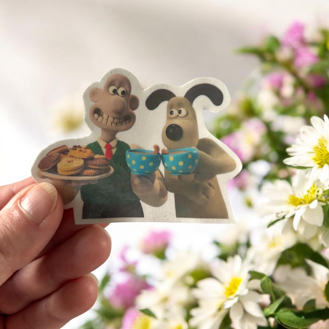 Wallace and Gromit Tea and Biscuits Sticker - Etsy