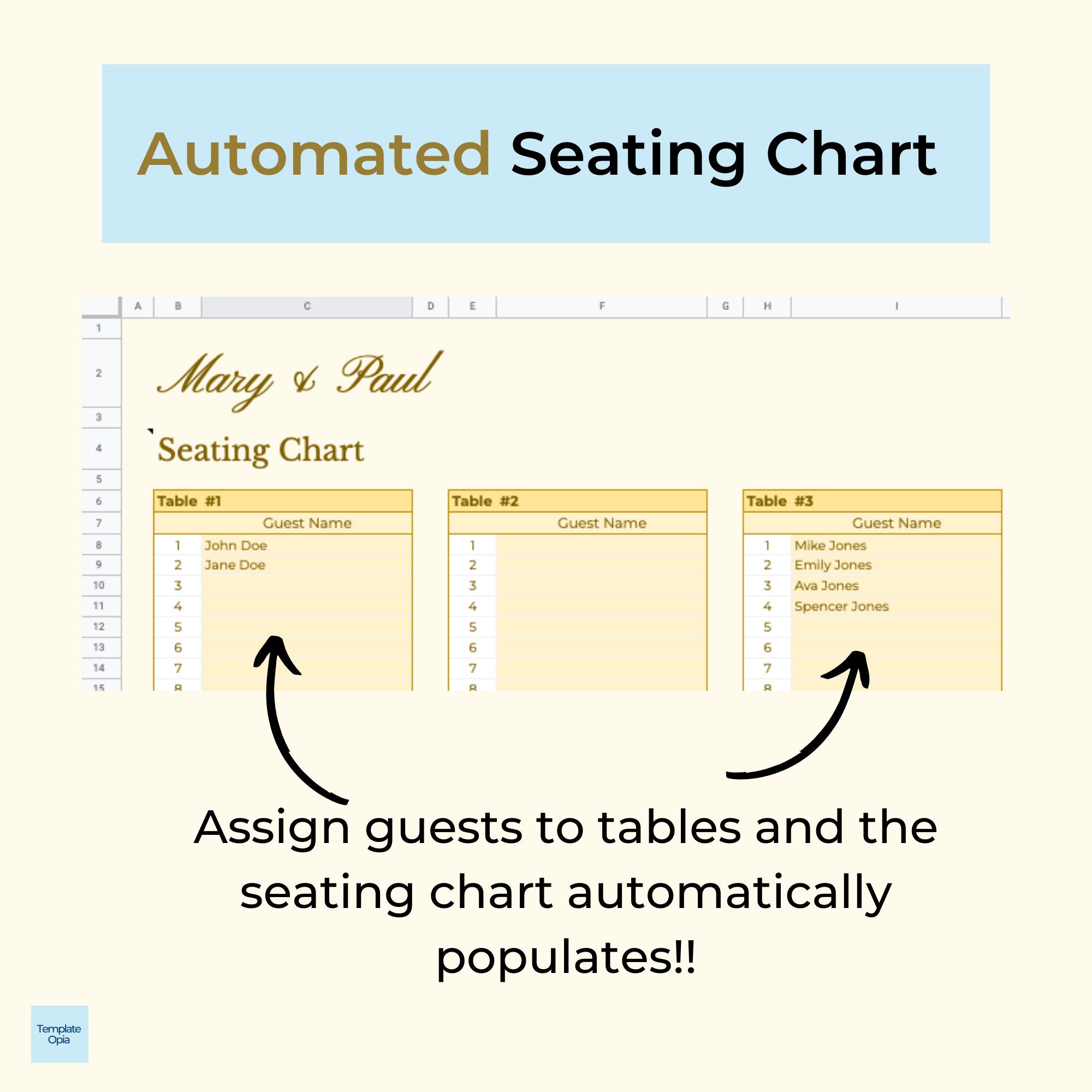 Truly Useful Wedding Guest List Tracker & Automated Seating Chart ...