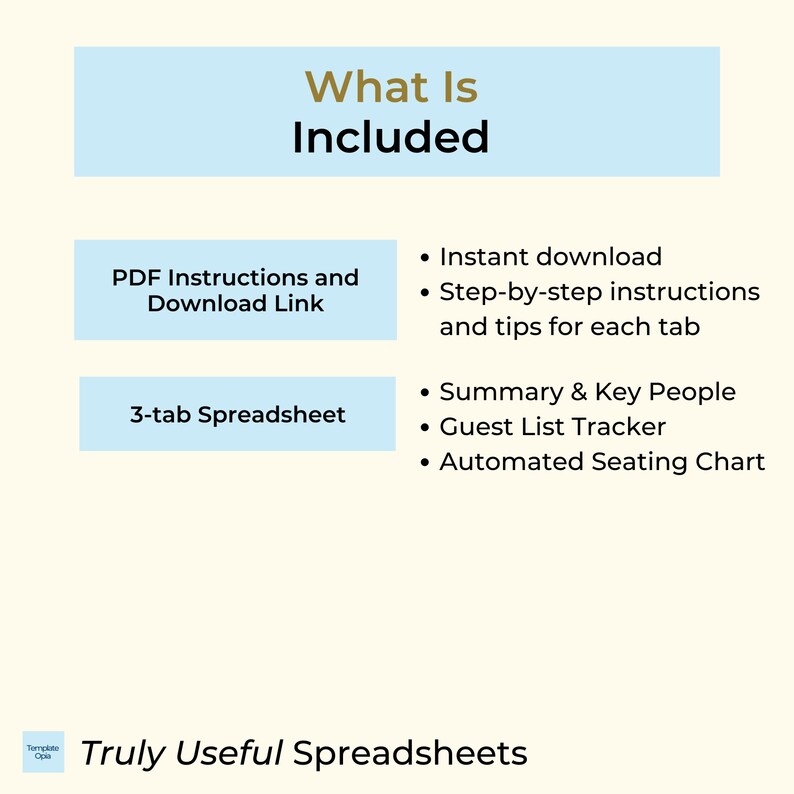 Truly Useful Wedding Guest List Tracker & Automated Seating Chart ...