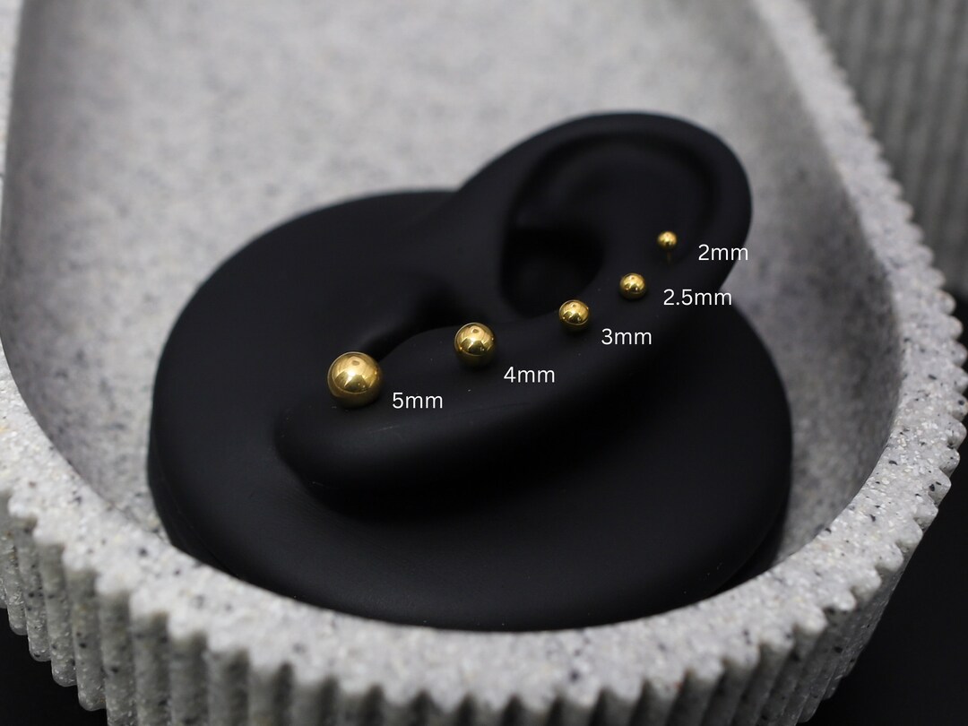 Minimalistic Ball Studs, Flatbacks, 16g Implant Grade Titanium ...