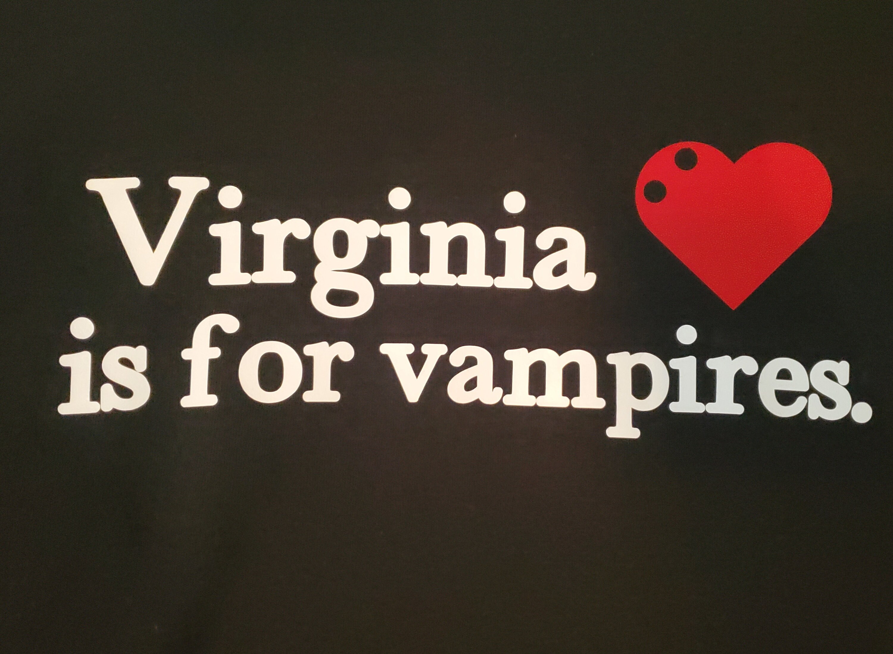 Virginia is for Vampires Black Unisex Teeshirt / Horror Cryptids Goth ...