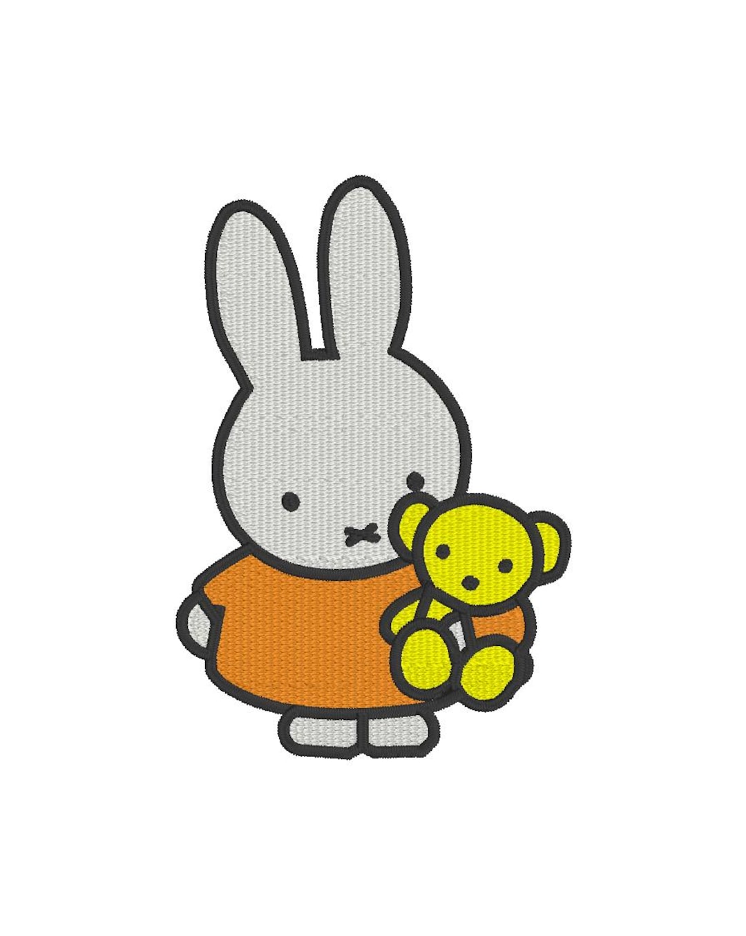 Miffy / Nijntje With Teddy Embroidery Design (digital File) - Etsy