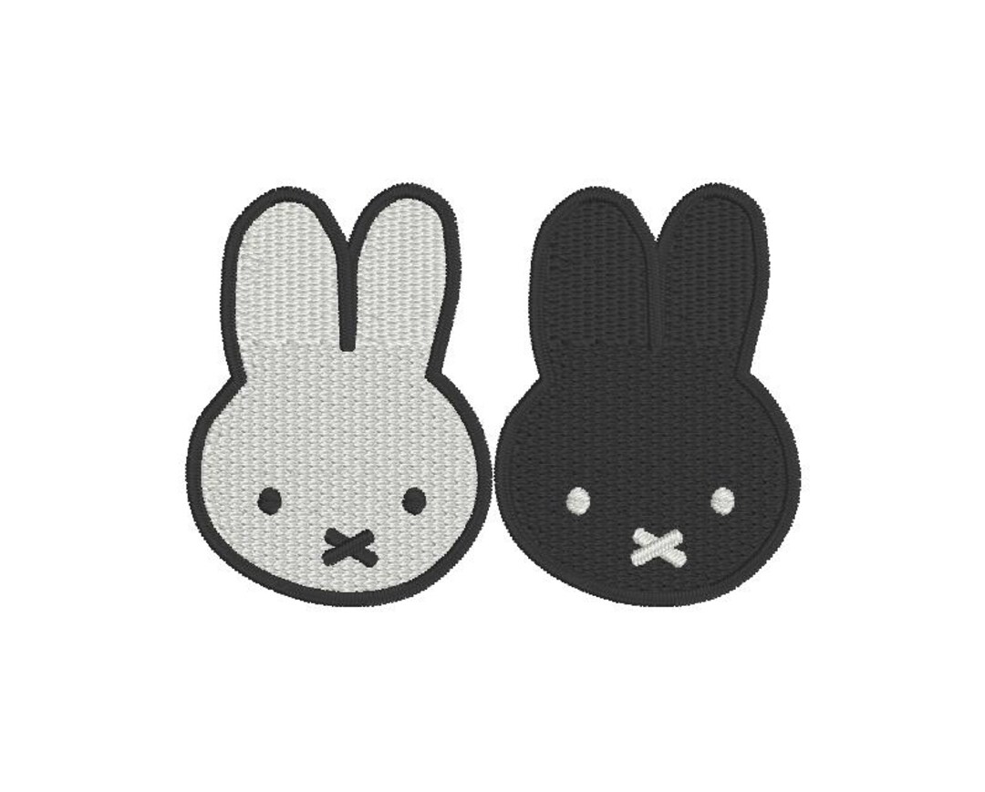 Black & White Miffy / Nijntje Cute Bunny Embroidery File | Machine ...