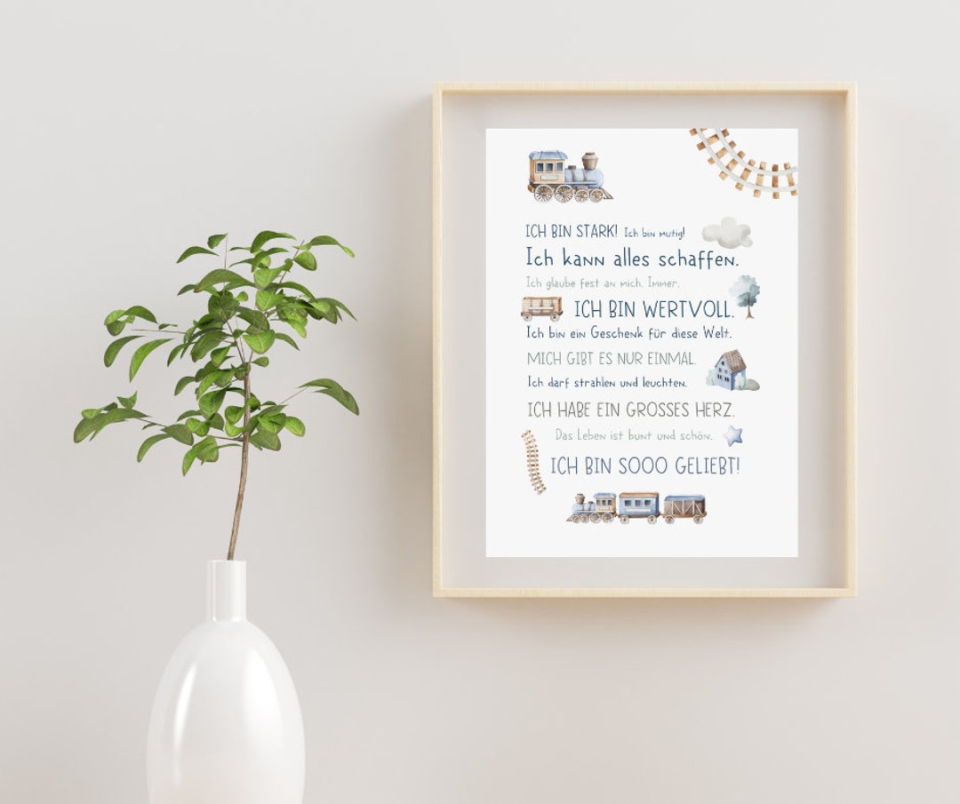 Affirmation Poster · Design “trains” - Etsy