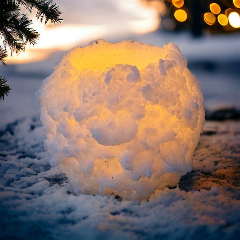 Snowball Candle - Etsy