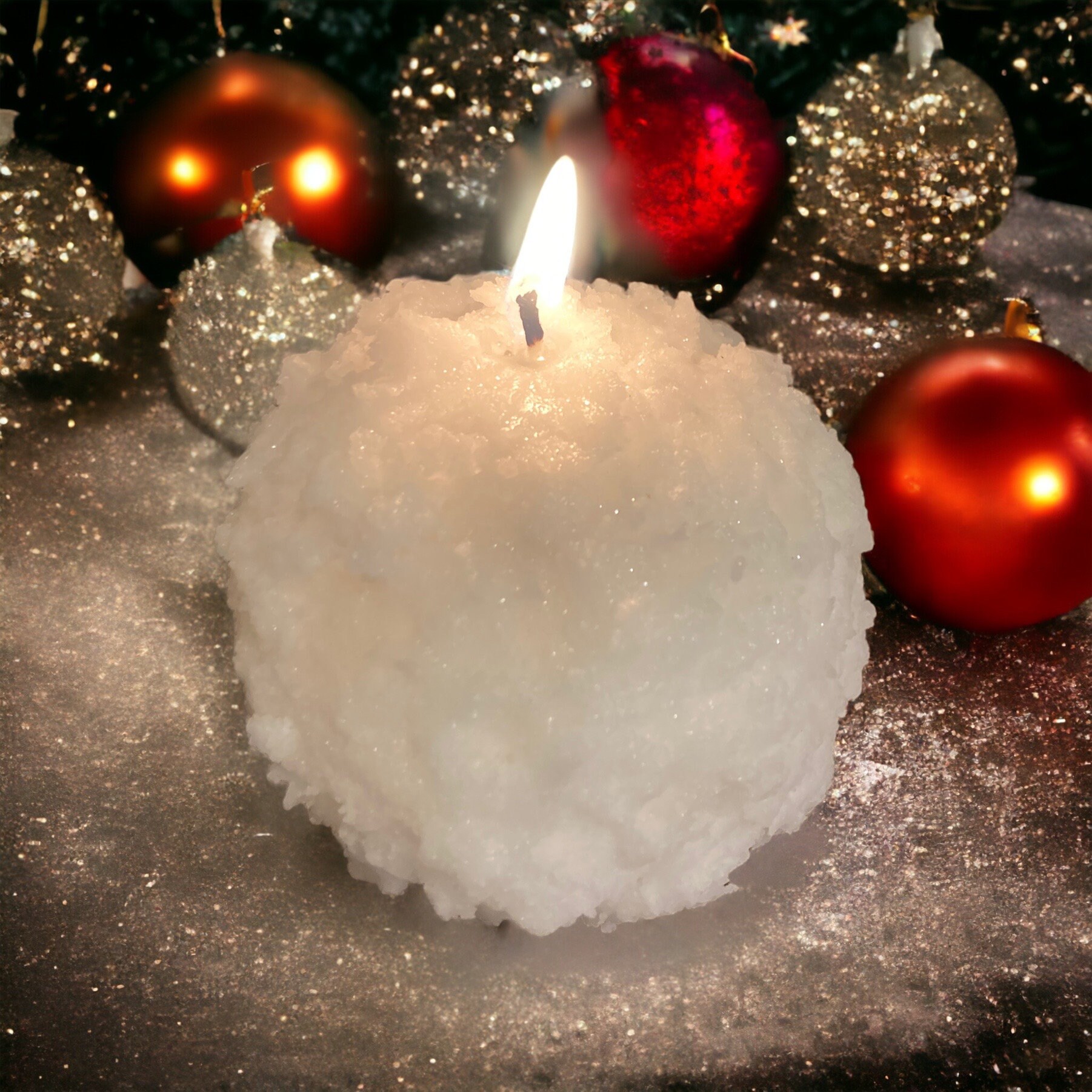 Snowball Candle - Etsy