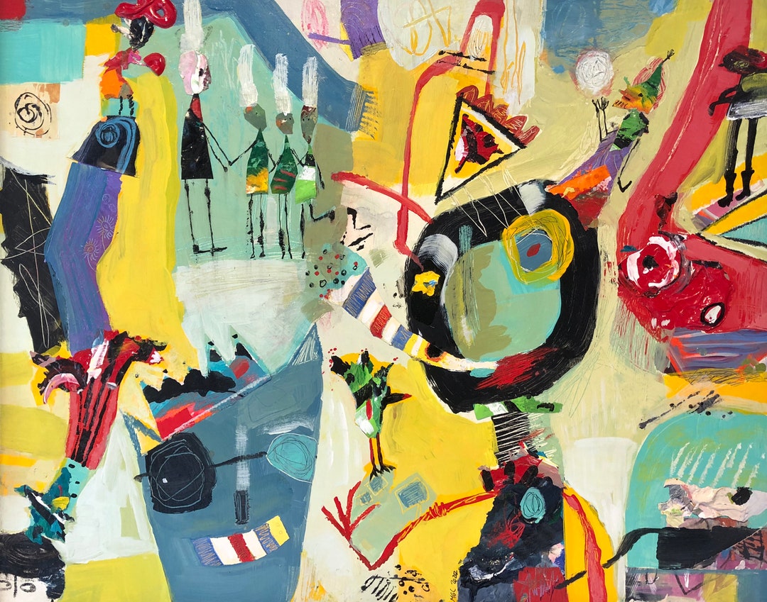 Abstract Art Prints Painting, the Chef, the Cooks, the Host, the Guests ...