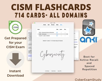 Cism Anki Cards - Etsy