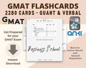 Gmat Cards - Etsy