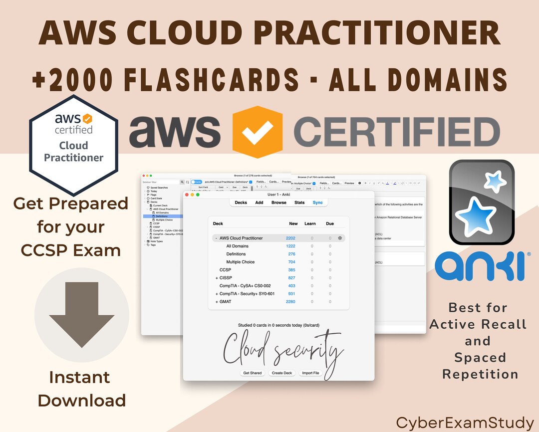 AWS Cloud Practitioner Flashcards Anki Cards AWS Exam Prep - Etsy AWS Cloud Practitioner Flashcards Anki Cards AWS Exam Prep - Etsy