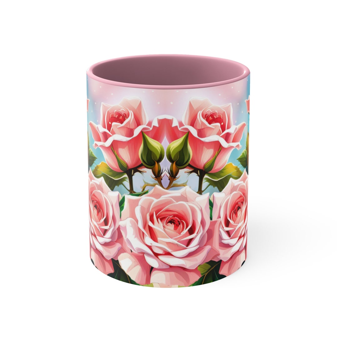 Bouquet Roses Flower Mug, Gift for Mom, Gift for Teacher, Gift for Her ...