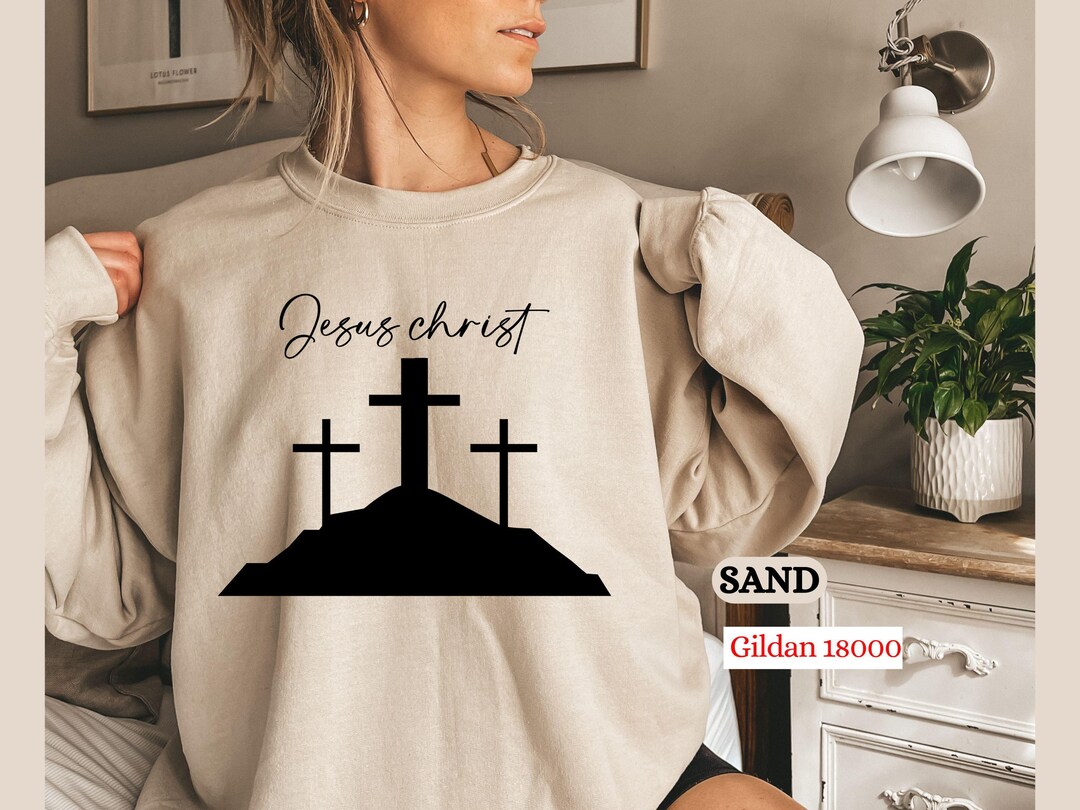 Jesus Christ Crosses Print: Religious Easter Gift, Christian Tee - Etsy