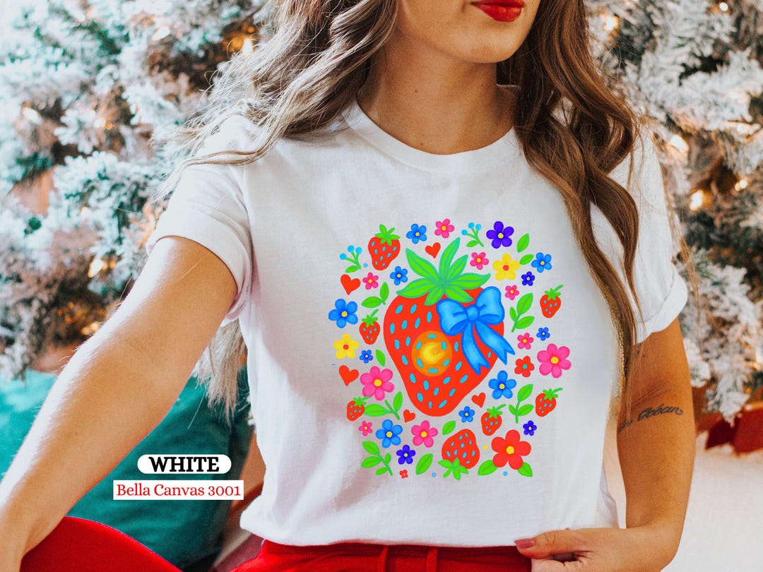 Cute Strawberry With Flowers Design, Unisex Teacher Shirts, Sweatshirt ...