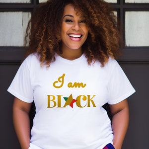 I Am Black T-shirt, Black History Month Gift, Black Pride Shirt, Black ...