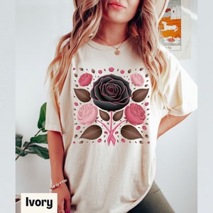 Bouquet Black Rose Flower Comfort Colors Shirt, Rose Flowers Bloom ...