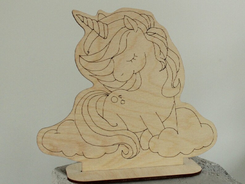 LASER CUT FILE - Animals to Colour - Unicorn - Dog - Dear - Line ...