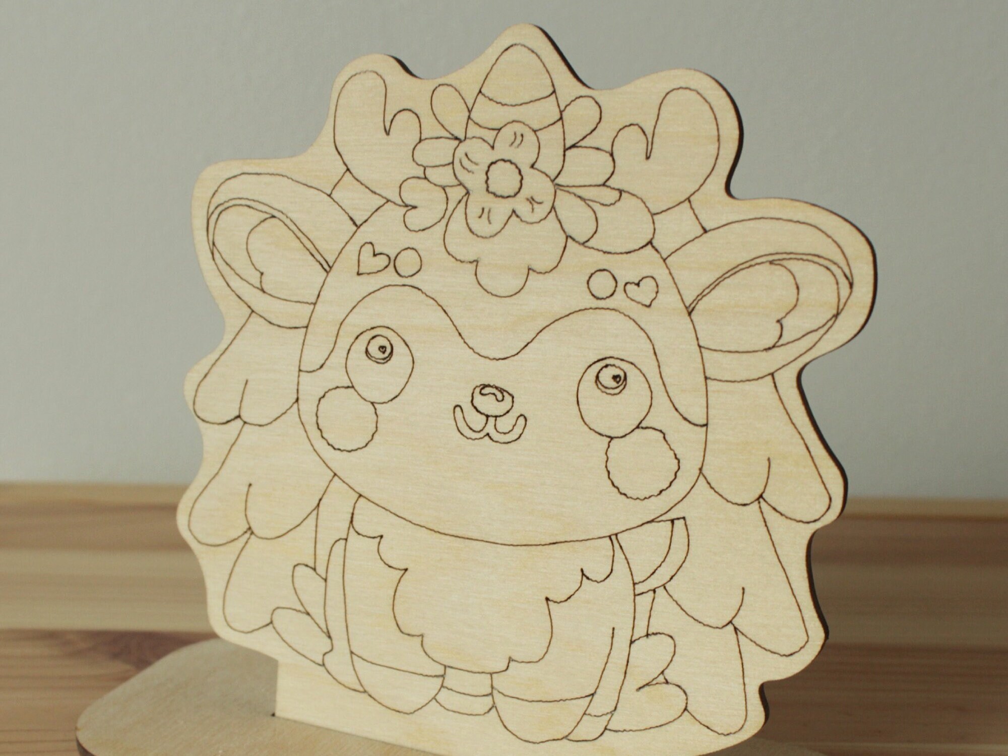 LASER CUT FILE Animals to Colour Unicorn Dog Dear Line Drawing Colour ...
