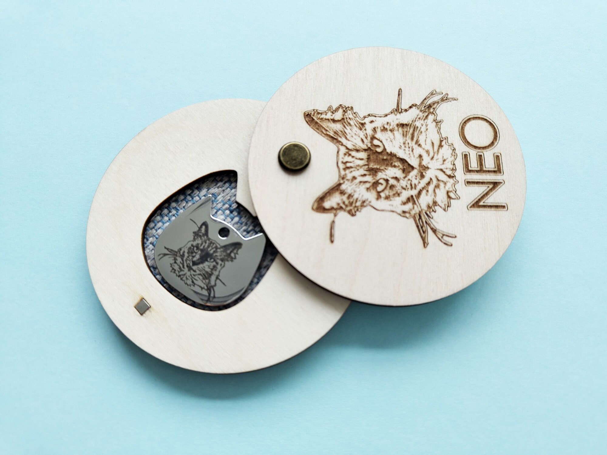 Laser Cut Pivot Box FILE - Cat Photo Number ID - Laser Machines - Xtool ...