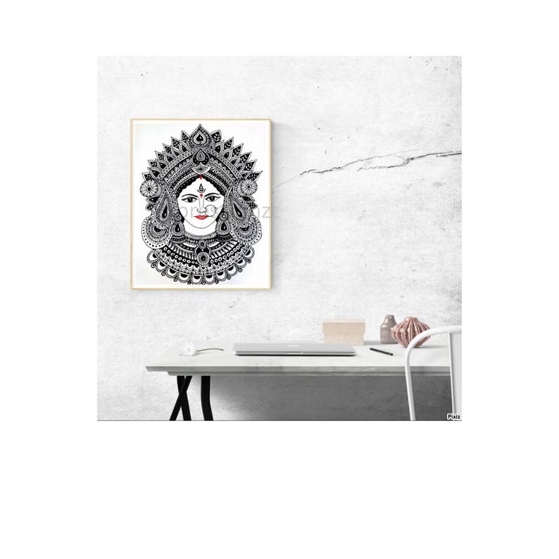 Maa Durga Mandala Art Digital Download - Etsy