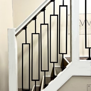 12mm Square Solid Steel Bar Spindles 'rectangle Design' - Etsy