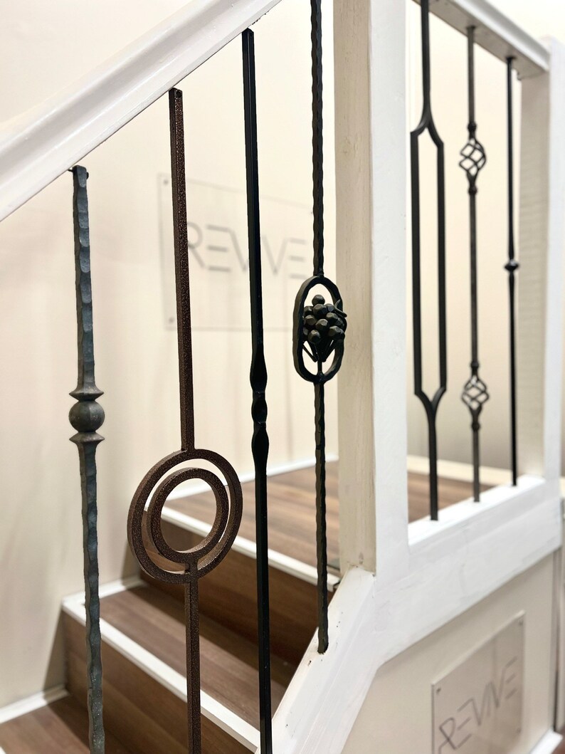 Wrought Iron Solid Stair Spindles - Etsy