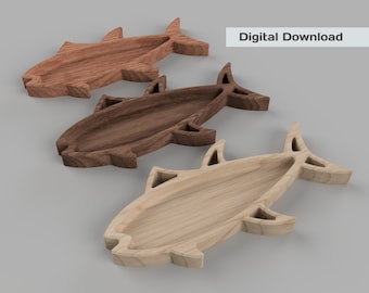 Striped Bass Tray - STL & DXF - Striper Catch All Tray - Wood CNC ...