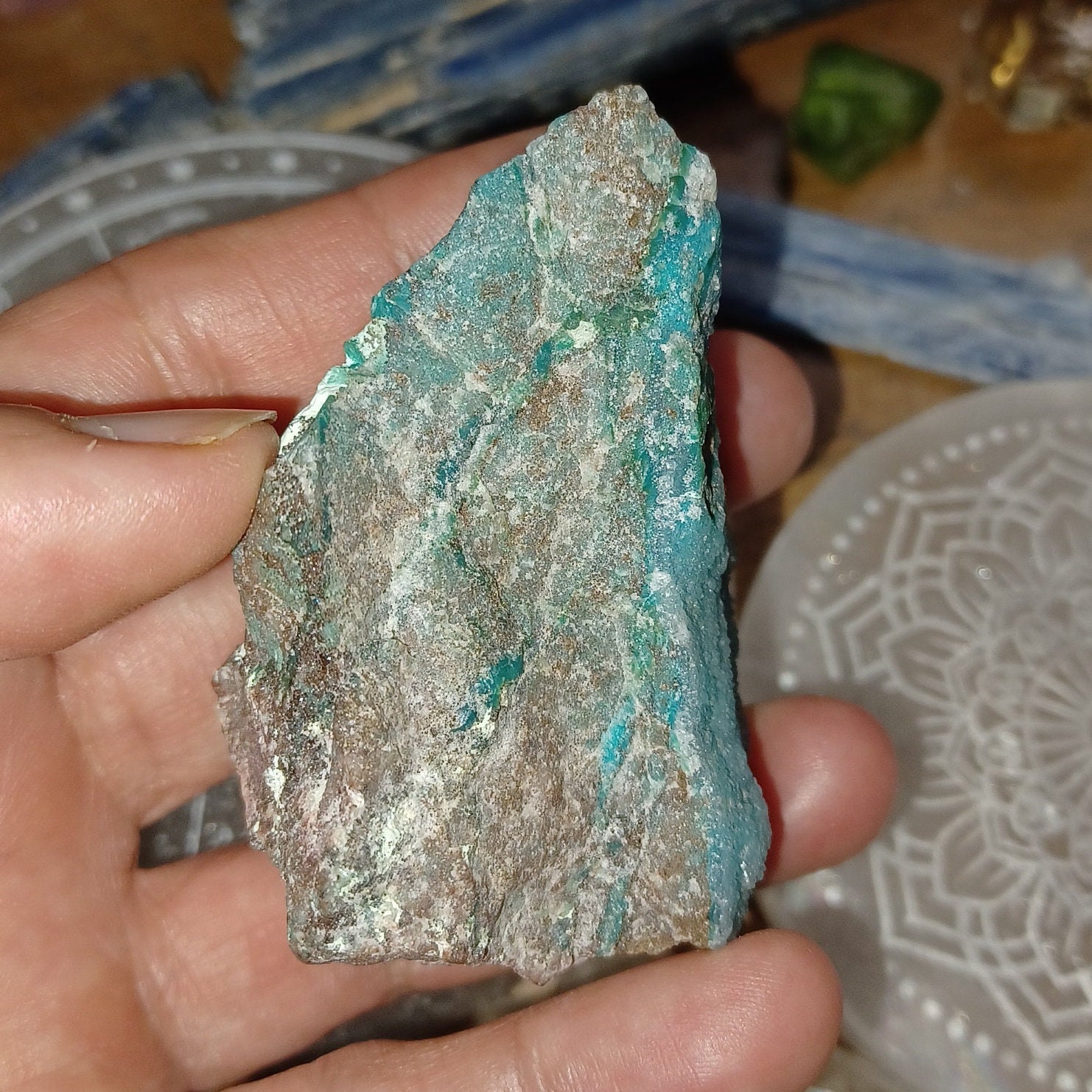 Druzy Chrysocolla Raw Chrysocolla Gem Silica - Etsy