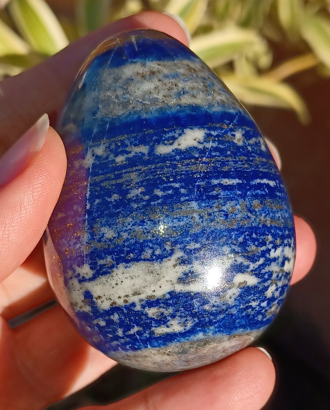 UV Reactive Lapis Lazuli With Pyrite | Lapis Egg | Lapis Lazuli Egg ...
