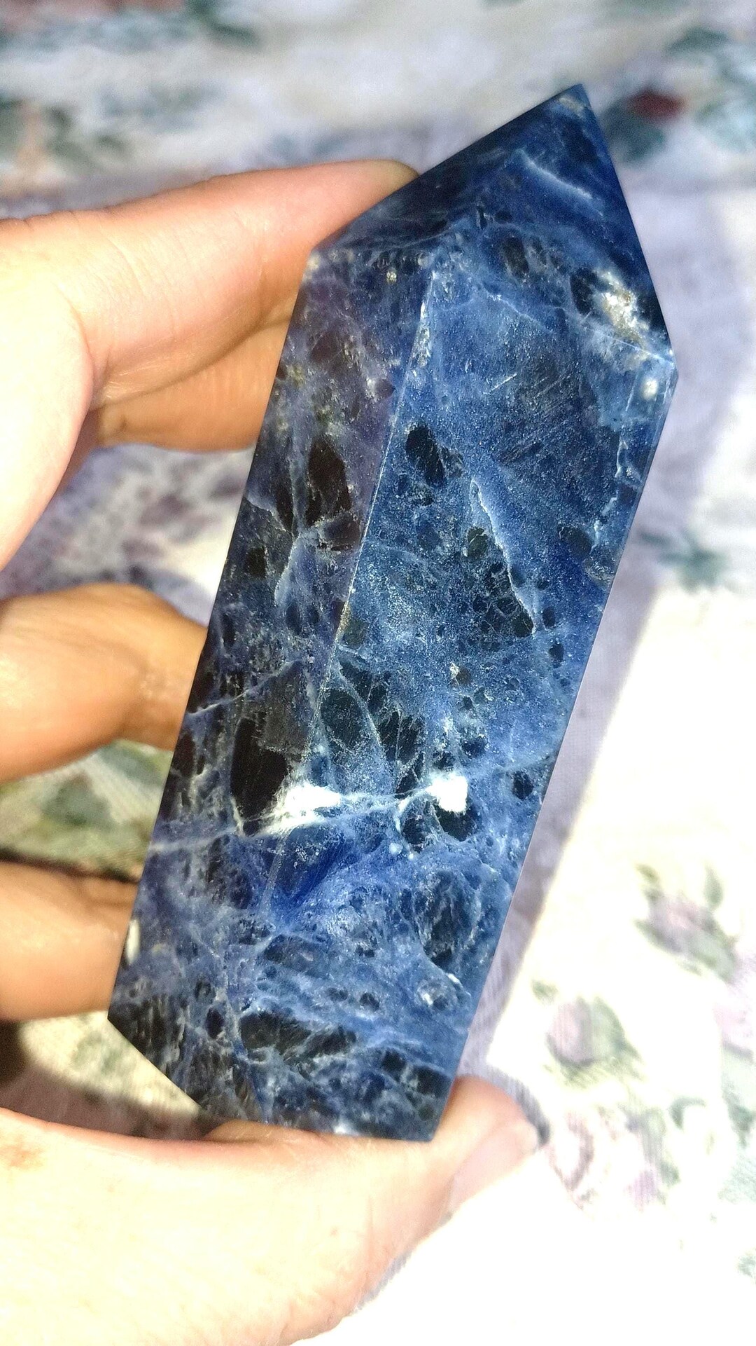 Rare Flashy Sodalite Tower | Rare Silver Flash Sodalite | Sodalite ...