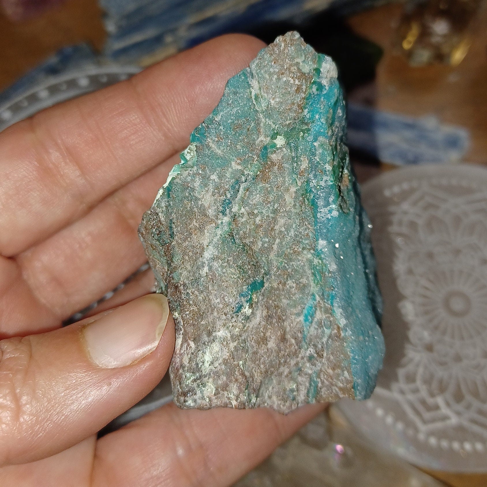 Druzy Chrysocolla Raw Chrysocolla Gem Silica - Etsy