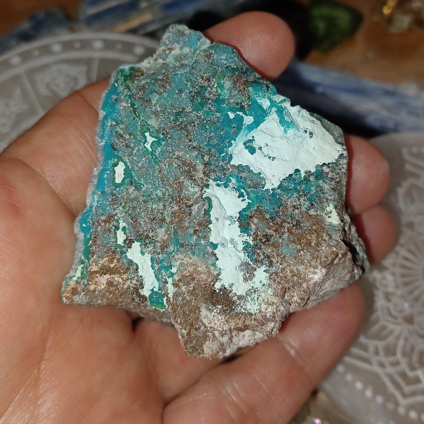 Druzy Chrysocolla Raw Chrysocolla Gem Silica - Etsy