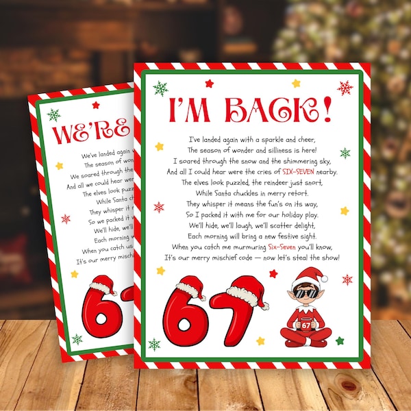 67 Elf Card - Etsy UK