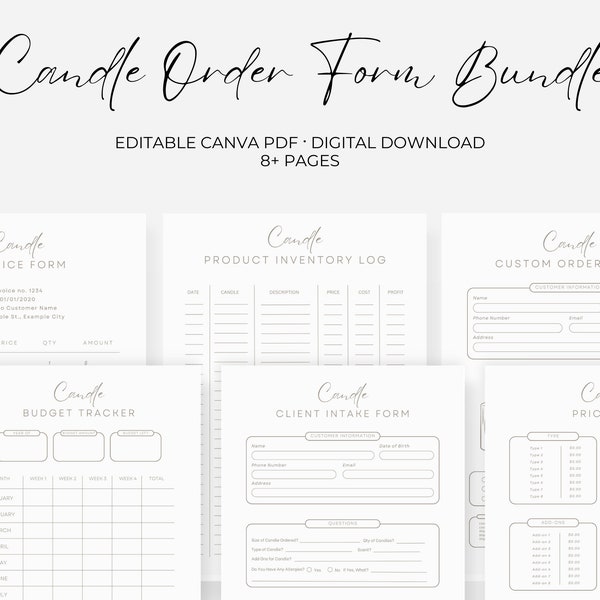 Candle Making Form Printable - Etsy