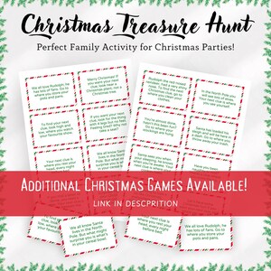 Indoor Christmas Scavenger Hunt, Christmas Printable Game for Kids ...