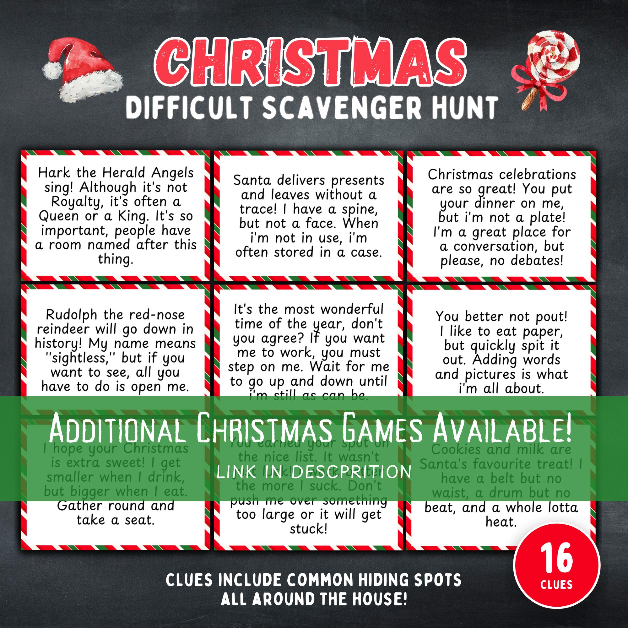 Adult Indoor and Outdoor Scavenger Hunt Printable, at Home Adult ...