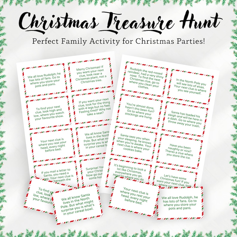 Christmas Scavenger Hunt, Christmas Printable Game for Kids, Christmas ...
