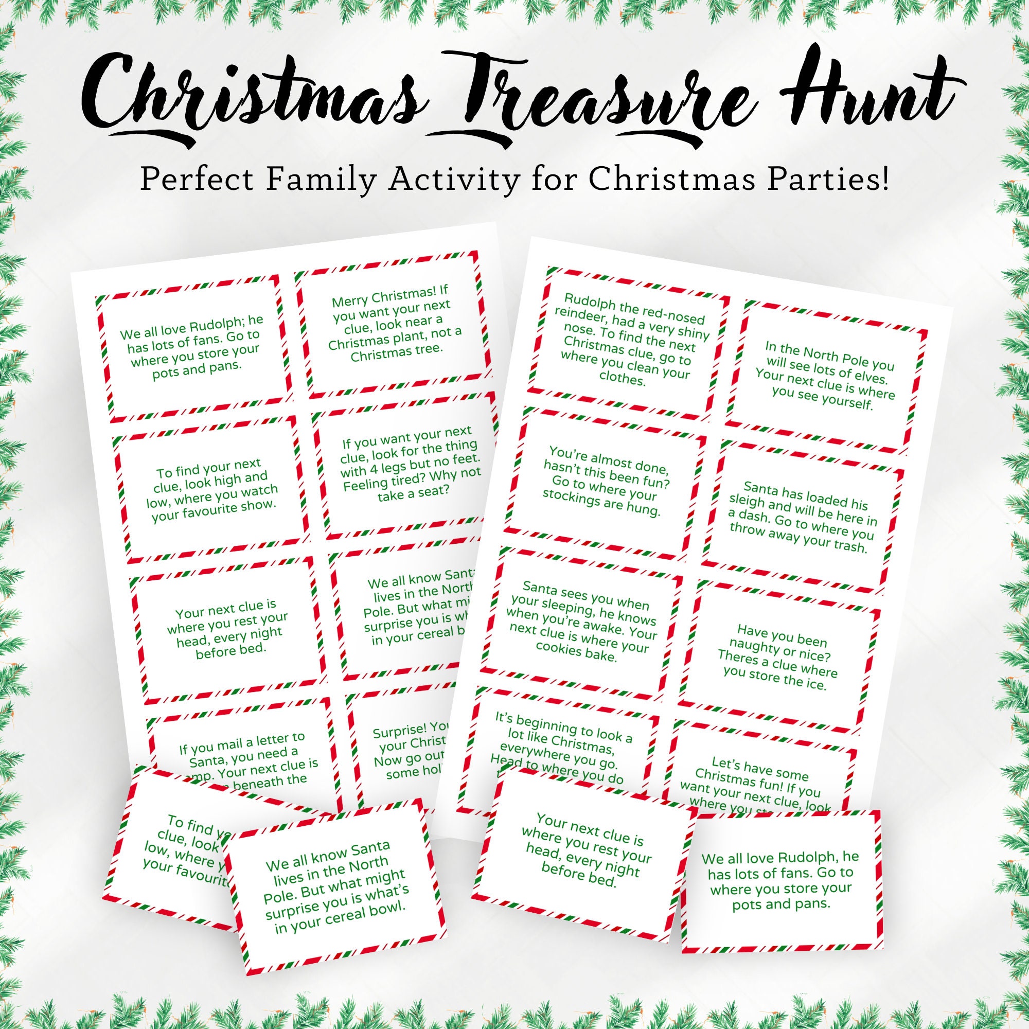 Christmas Scavenger Hunt, Christmas Printable Game for Kids, Christmas ...