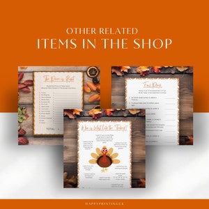 Thanksgiving Jeopardy Game for Family Activity for Friendsgiving Party ...