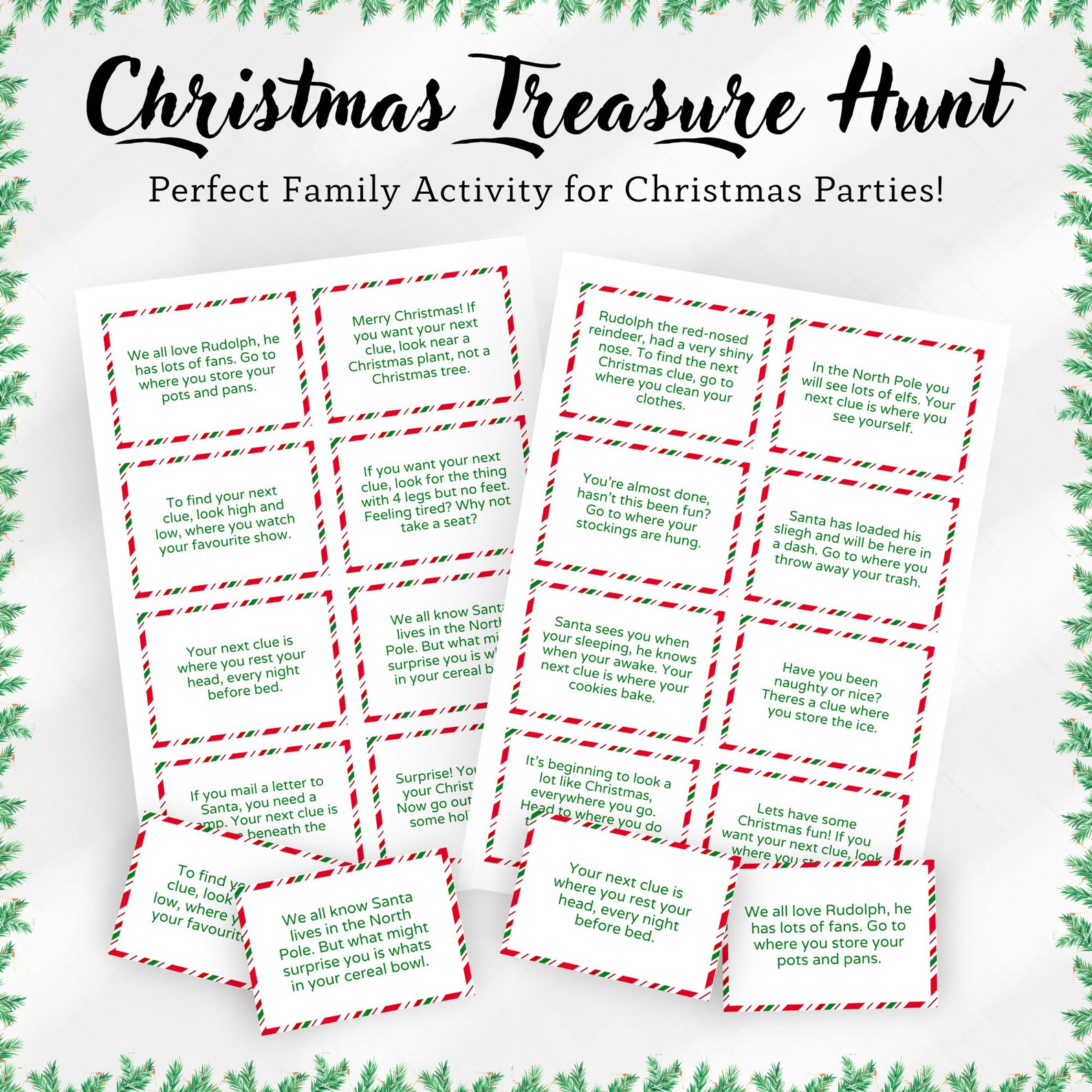 Christmas Scavenger Hunt, Christmas Printable Game for Kids, Christmas ...