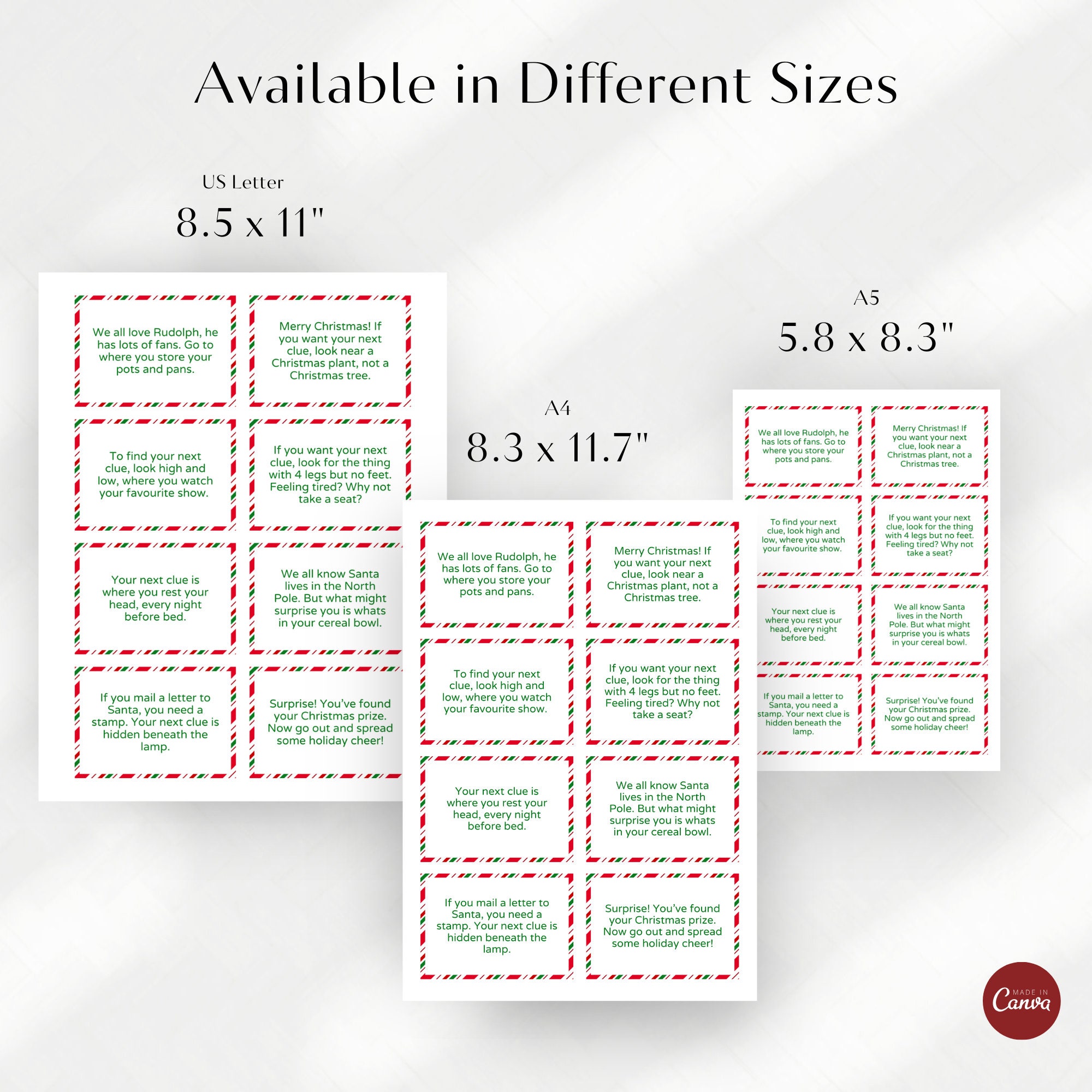 Christmas Scavenger Hunt, Christmas Printable Game for Kids, Christmas ...