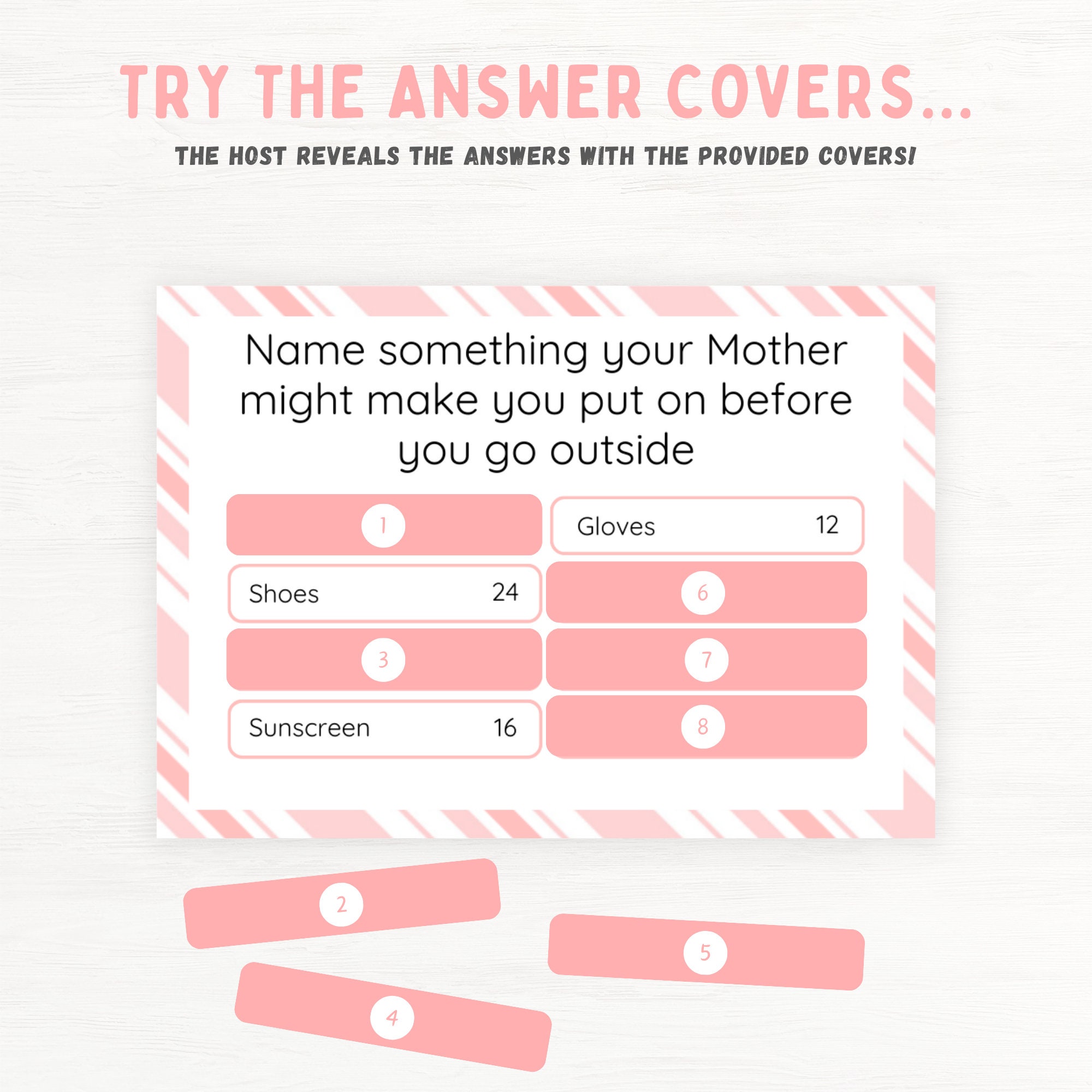 Mother's Day Friendly Feud Game, Mother's Day Trivia Game, Printable ...