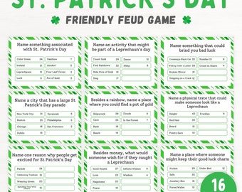 St. Patrick's Day Friendly Feud Game, Feud Trivia Quiz,st. Patty's Day ...