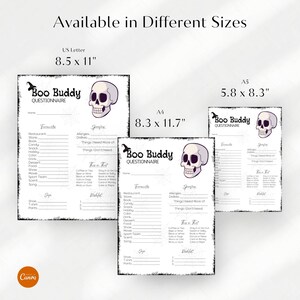 Halloween Boo Buddy Gift Exchange Questionnaire, Boo Buddy ...