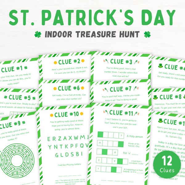 St Patricks Day Scavenger Hunt - Etsy