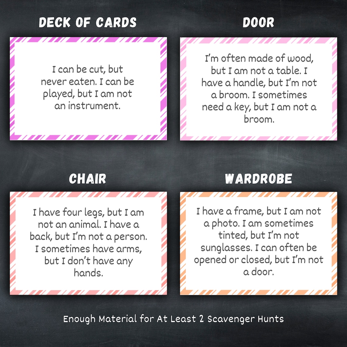 Adult Indoor and Outdoor Scavenger Hunt Printable, at Home Adult ...