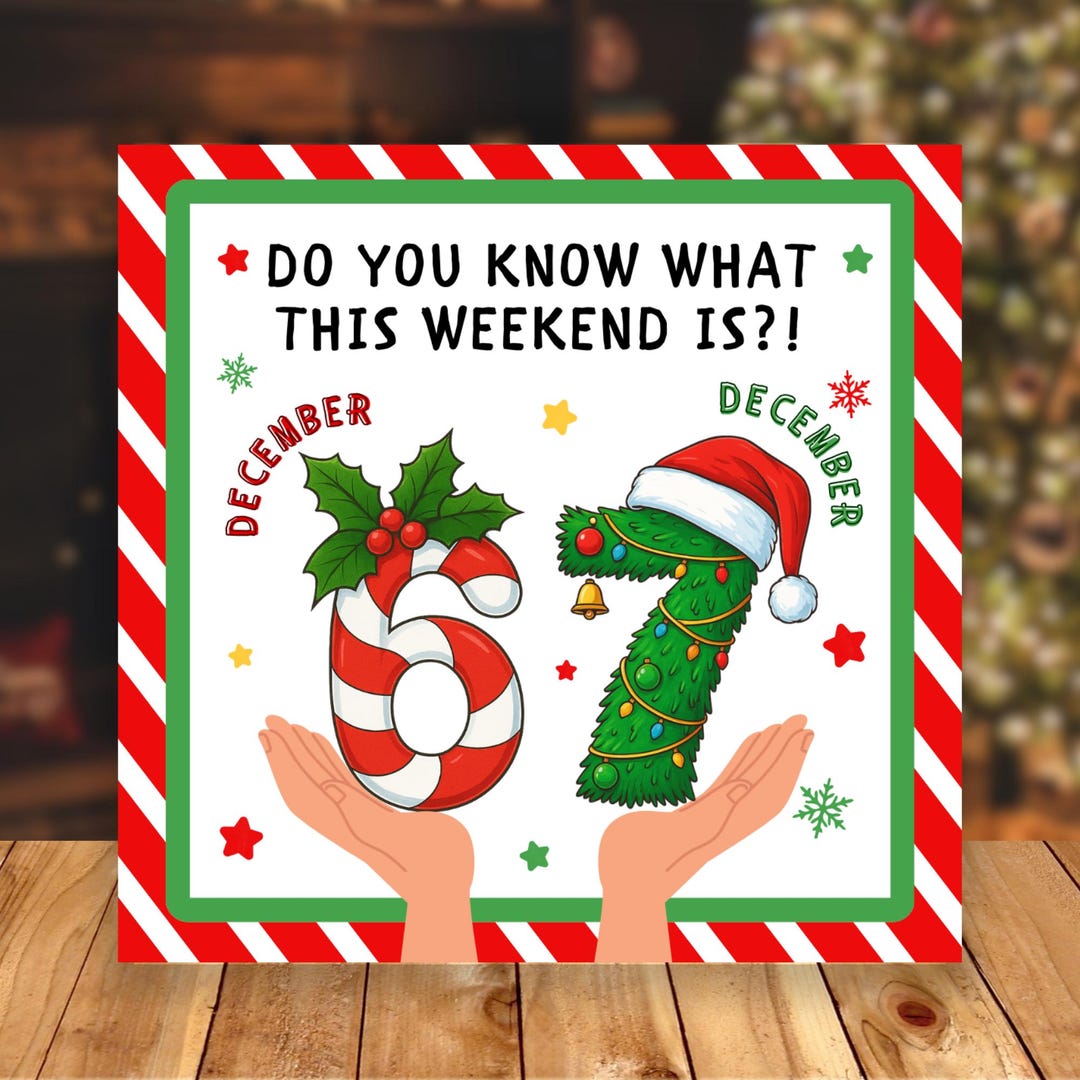 6-7 Elf Printable Prop, Elf Letter for 67, Trending Meme Christmas ...