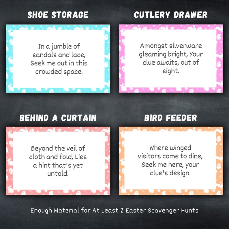 Difficult Easter Indoor and Outdoor Scavenger Hunt for Older Kids ...