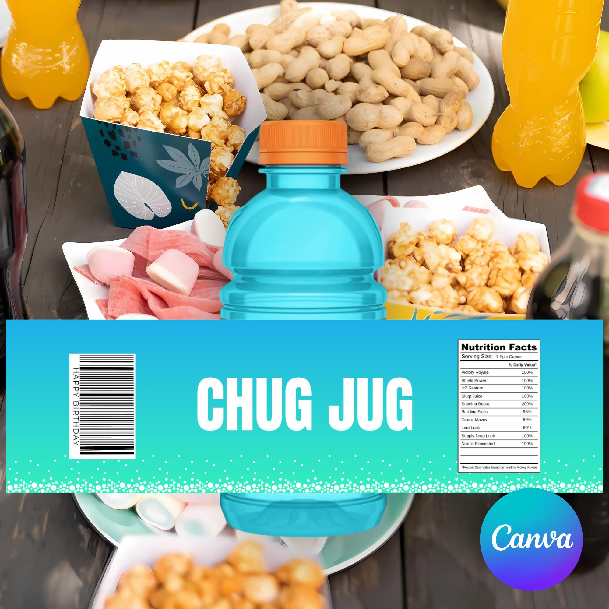 Printable Gamer Chug Labels, Bottle Tags, Editable DIY Birthday, Video ...