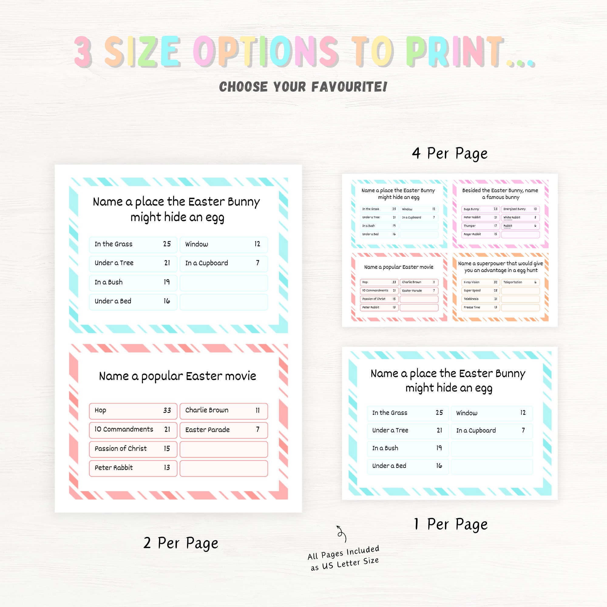 Easter Family Feud Game, Easter Trivia Feud, Easter Friendly Feud ...